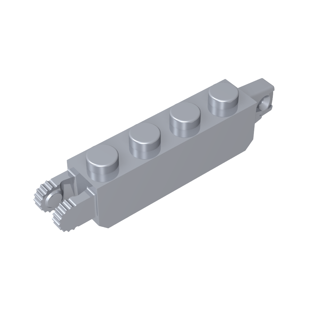 Hinge Brick 1 x 4 Locking with 1 Finger Vertical End and 2 Fingers ...