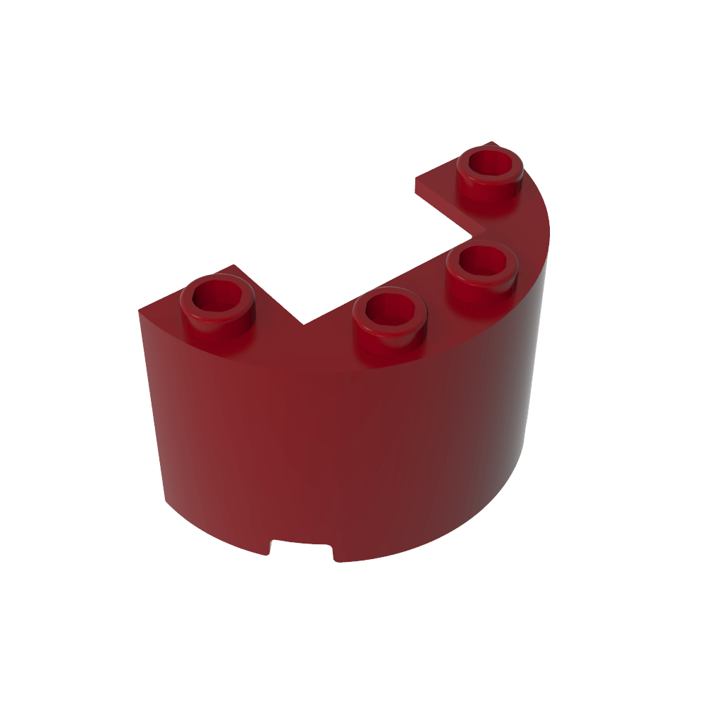 Cylinder Half 2 x 4 x 2 with 1 x 2 Cutout #24593-35402 - Wobrick