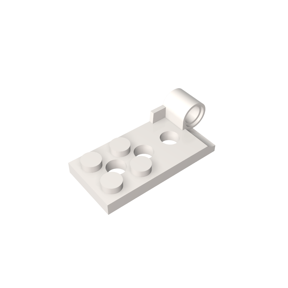 Hinge Plate 2 x 4 with Pin Hole - Bottom #98285-43056 - Wobrick