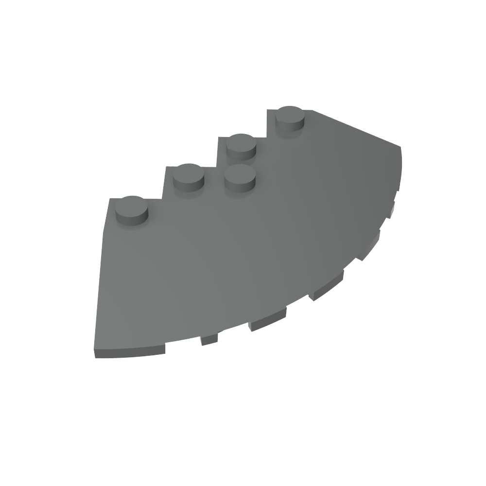 Brick Round Corner 6 x 6 with 33° Slope and Facet Cutout #95188 - Wobrick